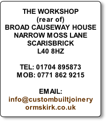 CUSTOM BUILT JOINERY ORMSKIRK: SERVICES - BESPOKE JOINERY ORMSKIRK ...